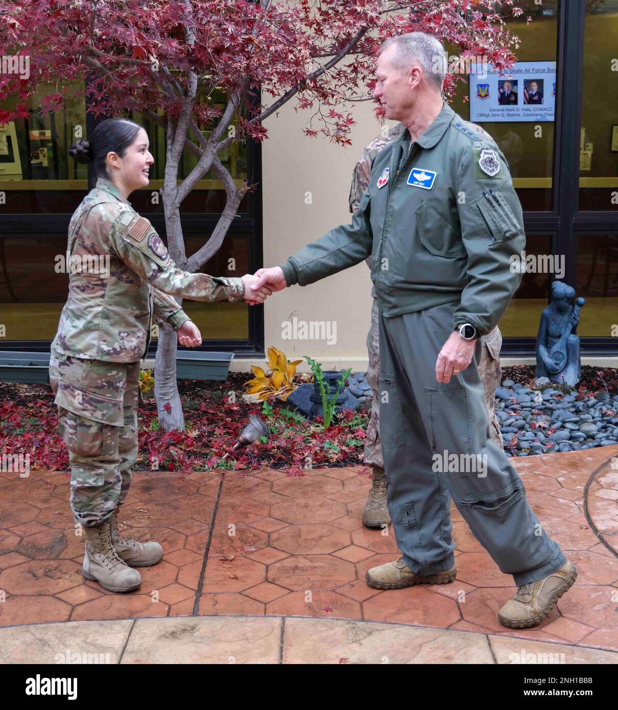 U.S Air Force Gen. Mark Kelly, commander of Air Combat Command, coins ...