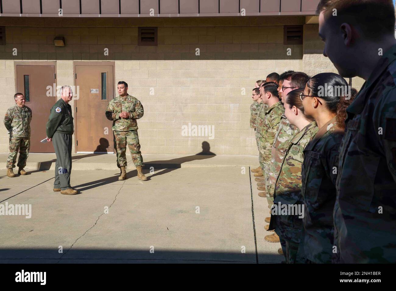 U.S. Air Force Gen. Mark Kelly, commander of Air Combat Command, meets ...
