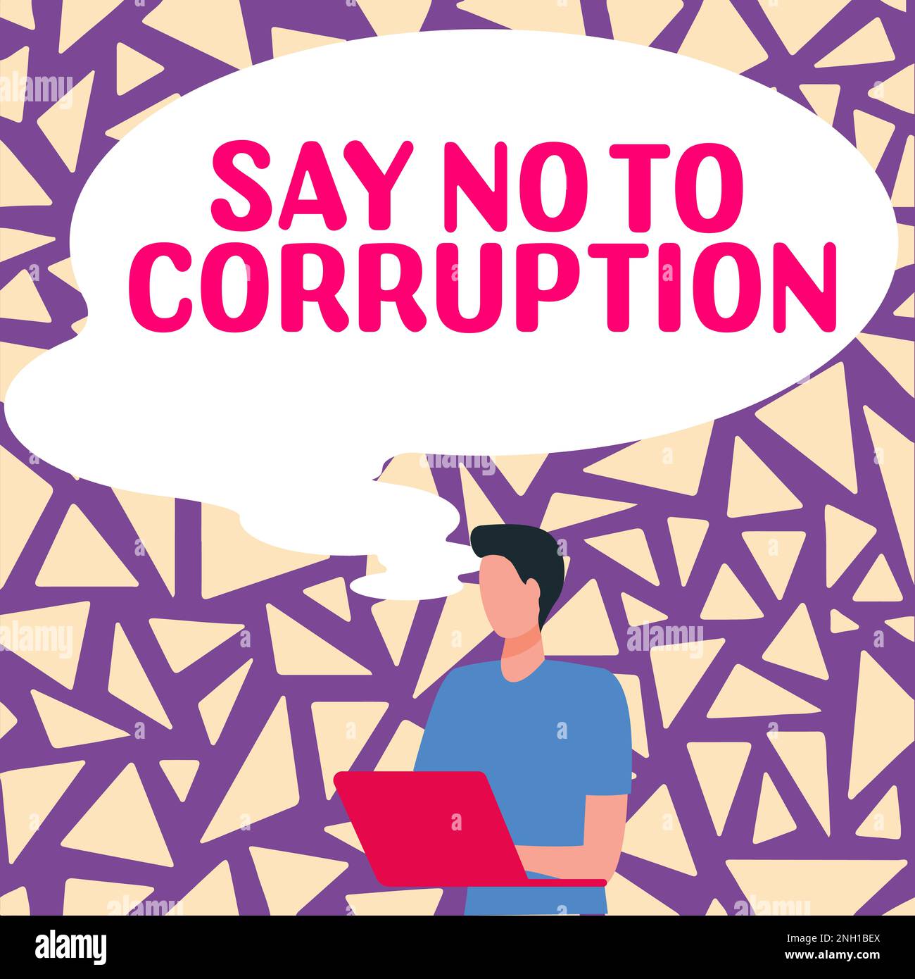 Sign displaying Say No To Corruption, Concept meaning Introducing ...