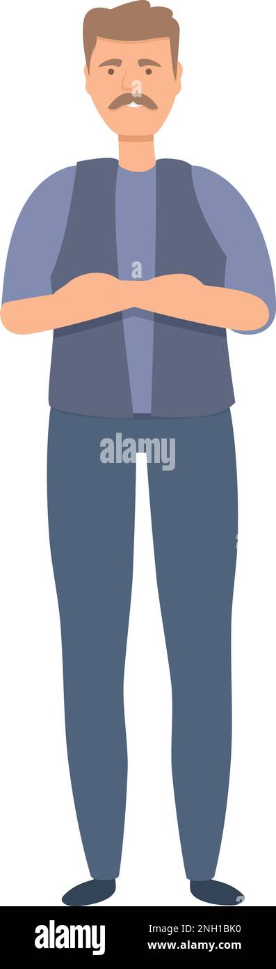 Trucker mustache icon cartoon vector. Driver man. Male design Stock ...