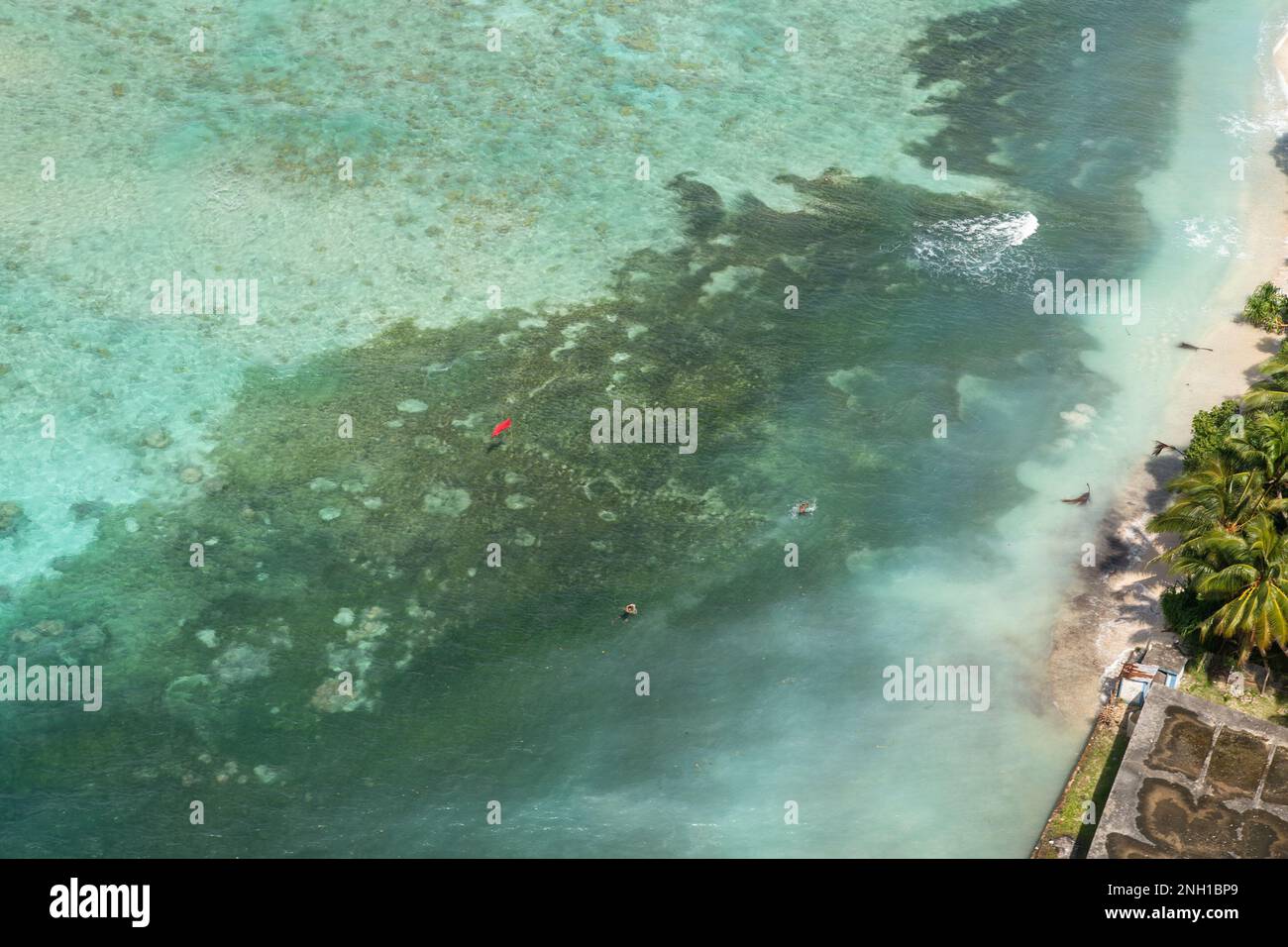 A bundle drop zone is identified by a flag during Operation Christmas ...