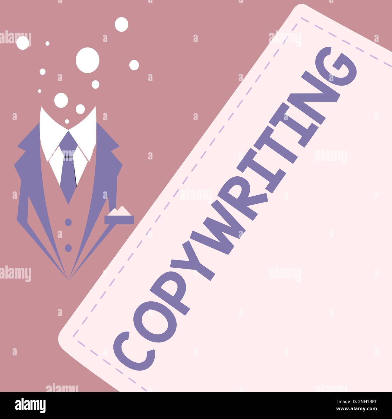 Text caption presenting Copywriting, Business concept writing the text ...