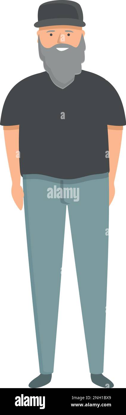Adult trucker icon cartoon vector. Delivery cargo. Truck man Stock ...