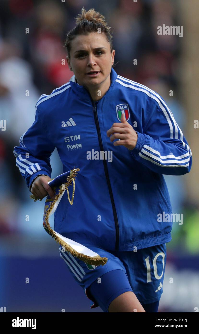 Italy's Cristiana Girelli before the Arnold Clark Cup match at the ...