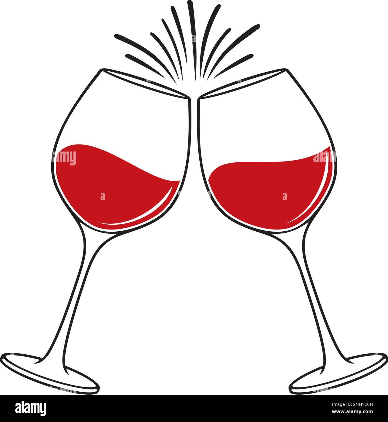 Crystal wine glasses Stock Vector Images - Alamy