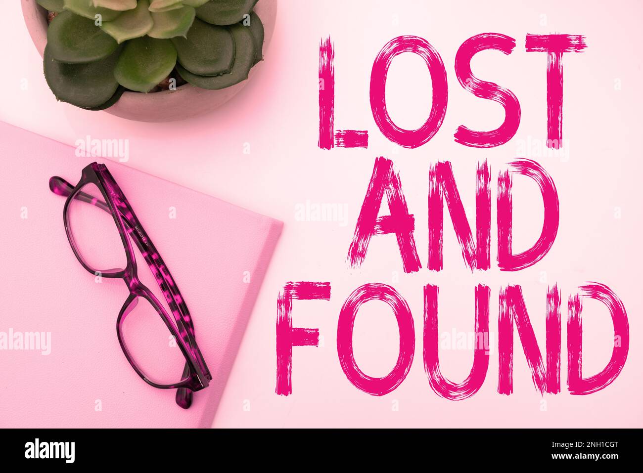 Conceptual caption Lost And Found, Word for Place where you can find ...