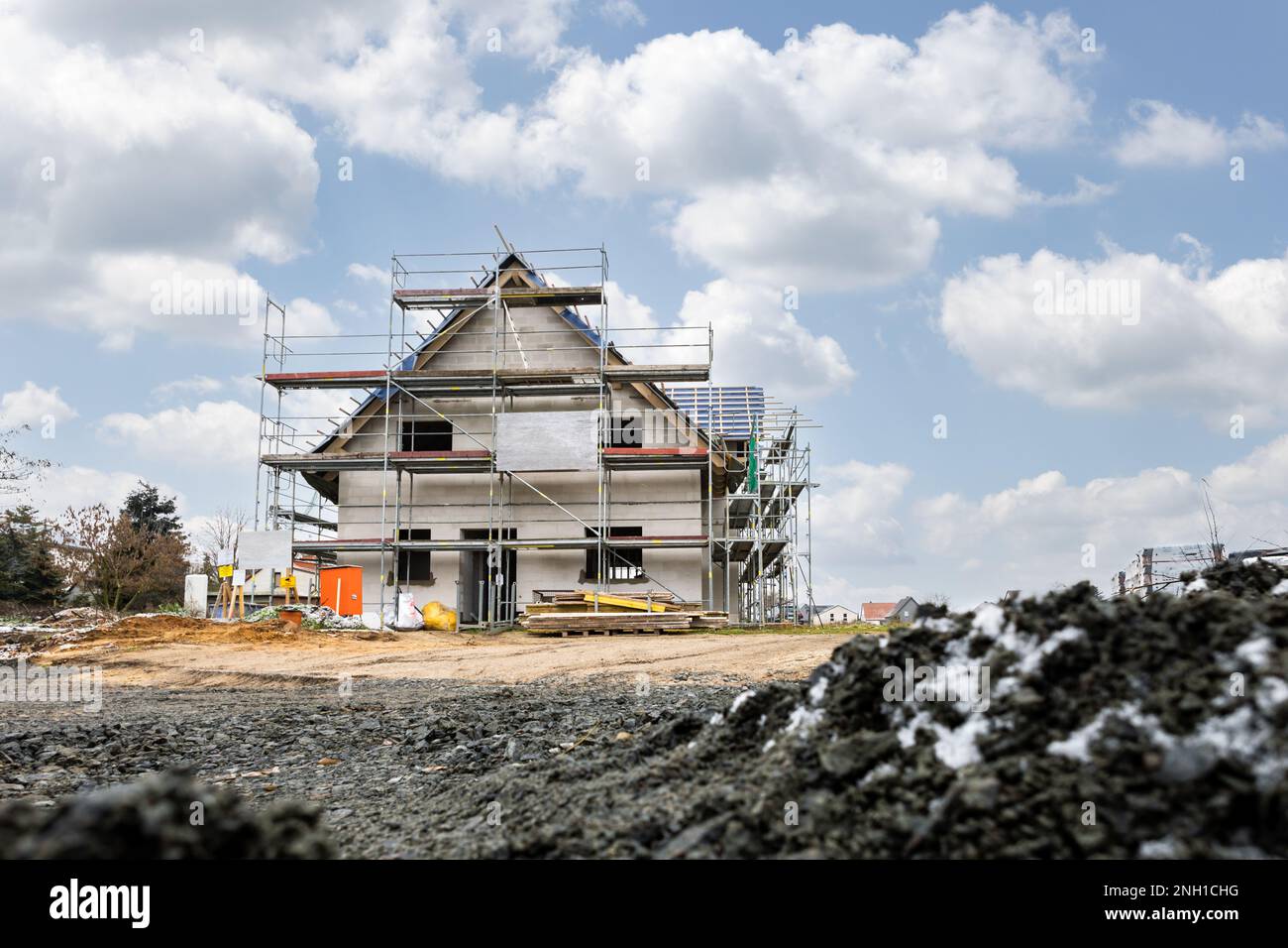 German family home under construction Stock Photo - Alamy