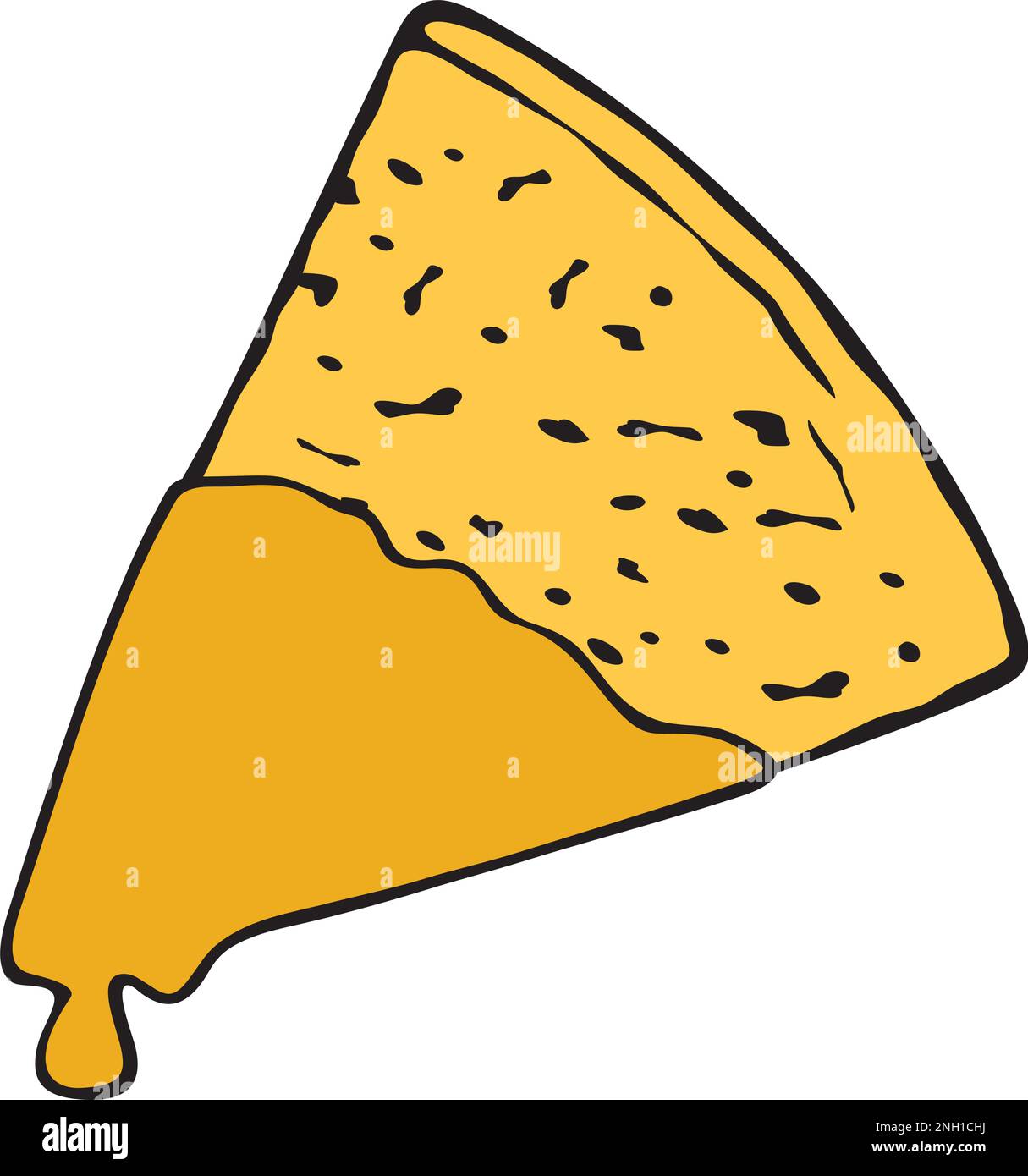 Mexican Corn chips Nacho with sauce. Vector illustration Stock Vector ...