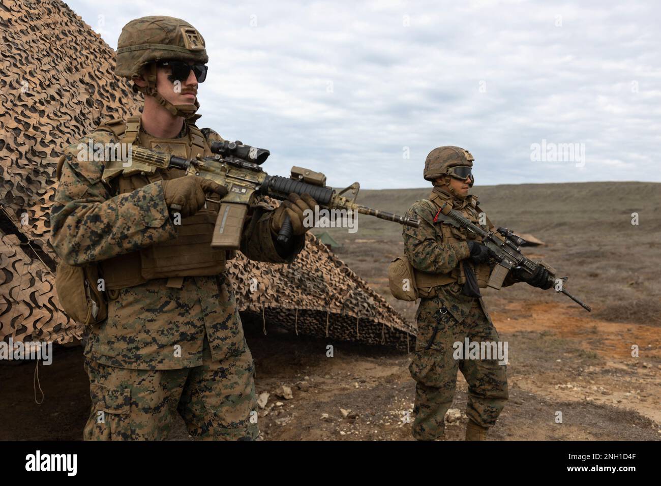 U.S. Marine Corps Lance Cpl. Jasper Ripper (left) and U.S. Marine Corps ...