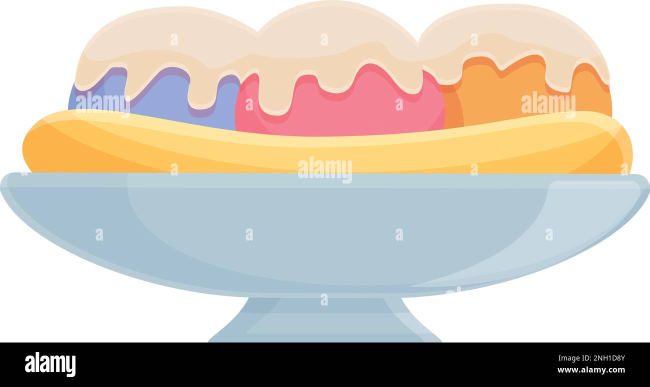 Banana split ice cream whipped Stock Vector Images - Alamy