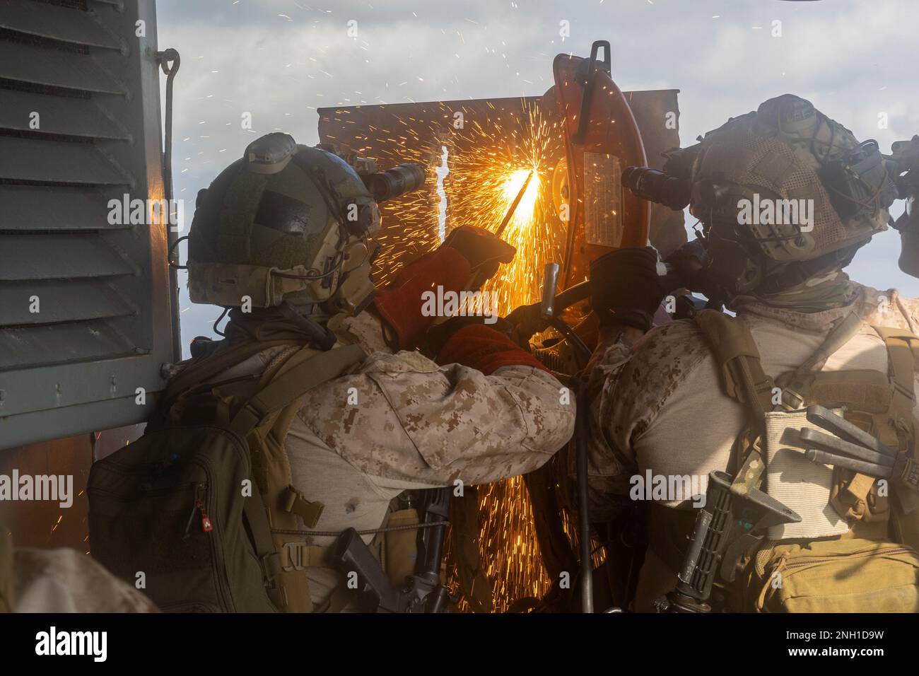 U.S. Marines assigned to the maritime raid force, 31st Marine ...