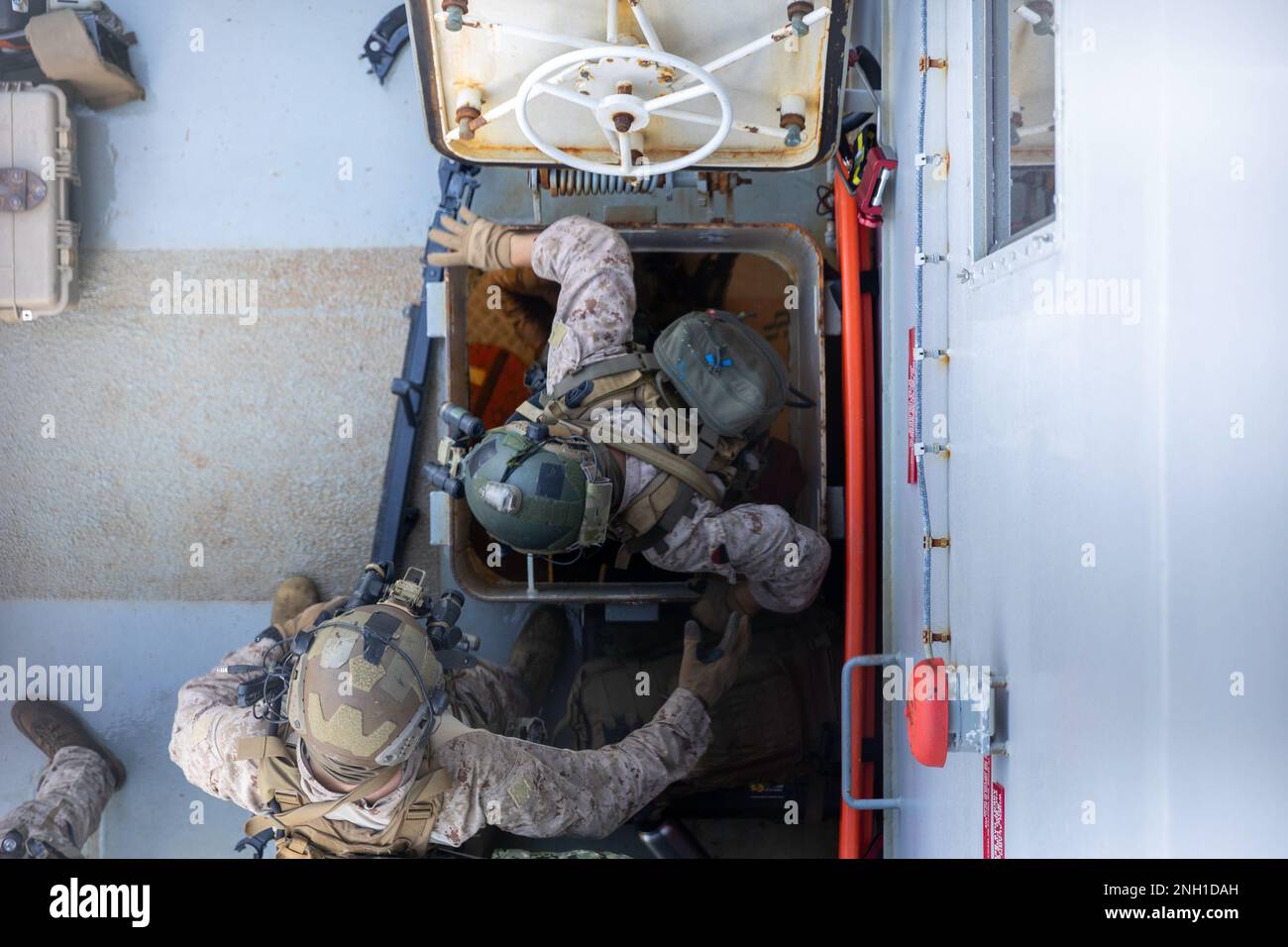 U.S. Marines assigned to the maritime raid force, 31st Marine ...