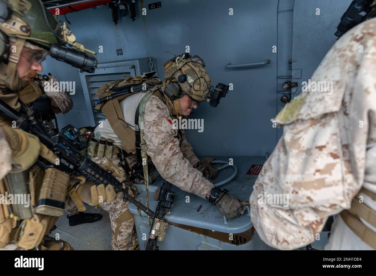U.S. Marines assigned to the maritime raid force, 31st Marine ...
