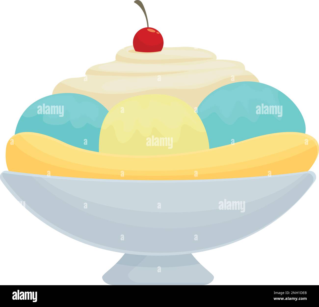 Vanilla cream banana icon cartoon vector. Cherry food. Ice dessert Stock Vector Image & Art - Alamy
