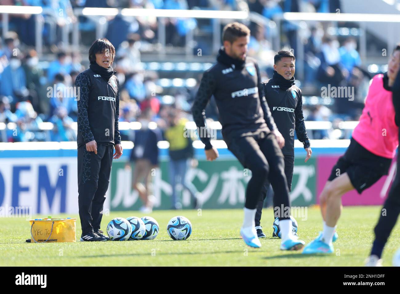Kanagawa, Japan. 18th Feb, 2023. Shunsuke Nakamura coach (Yokohama FC ...