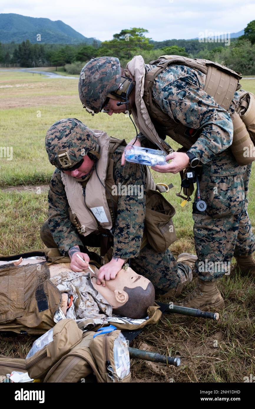 U.S. Navy Lt. Cmdr. John Haggerdy, a flight surgeon, right, and ...