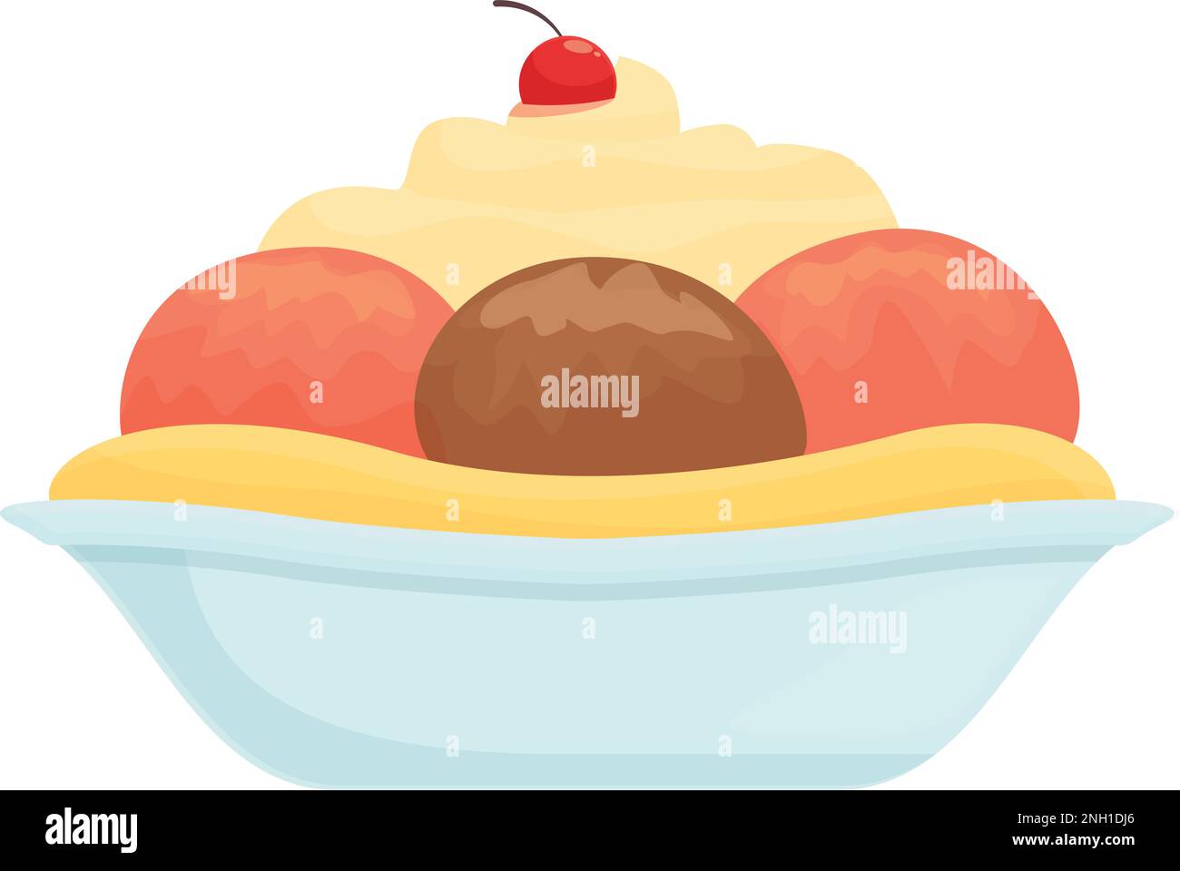 Cream balls icon cartoon vector. Sundae food. Snack sweet Stock Vector ...
