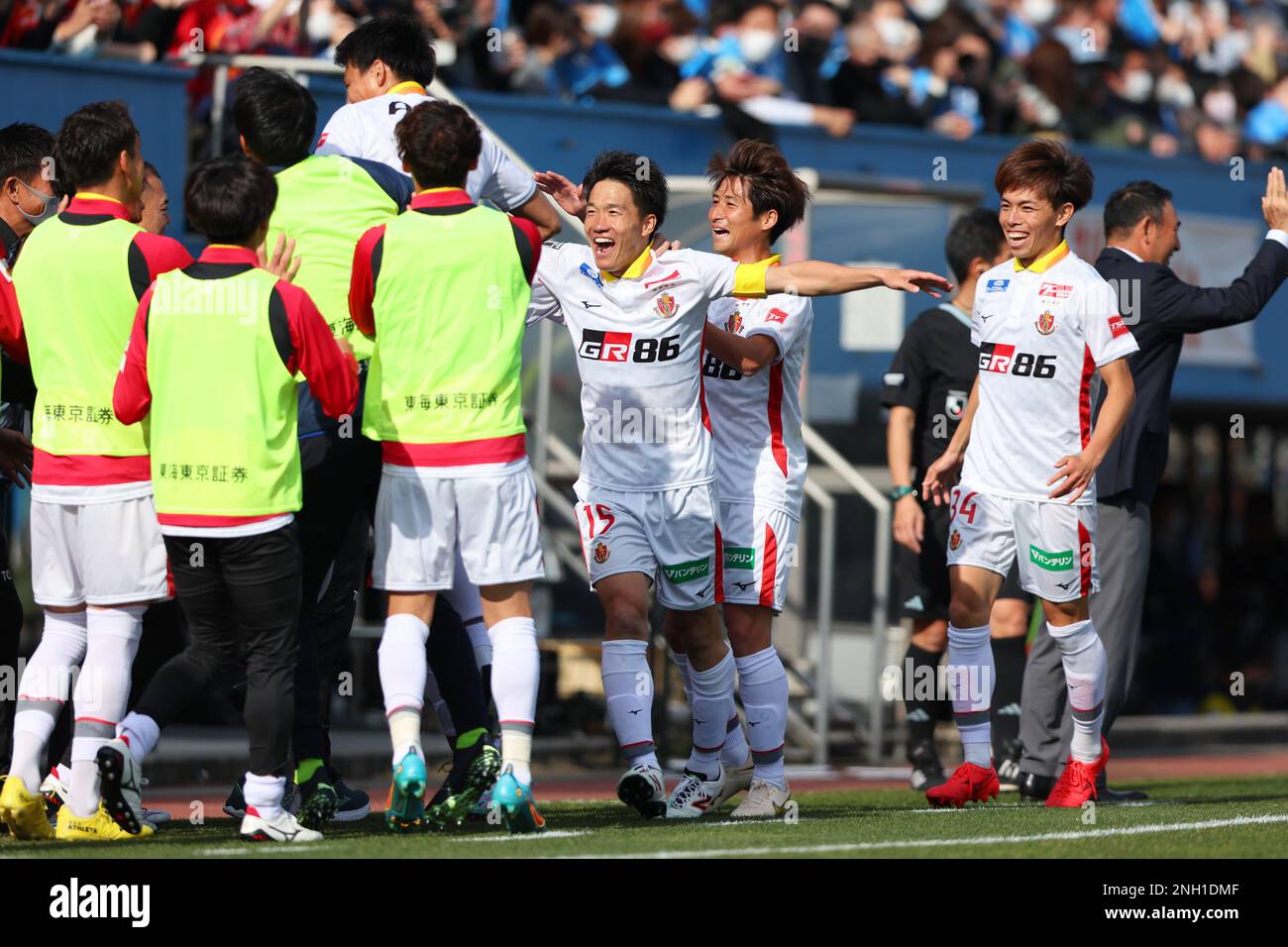Kanagawa, Japan. 18th Feb, 2023. Nagoya Grampus team group Football/Soccer : 2023 J1 League ...