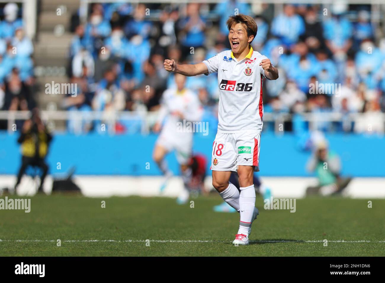 Kanagawa, Japan. 18th Feb, 2023. Kensuke Nagai (Grampus) Football ...