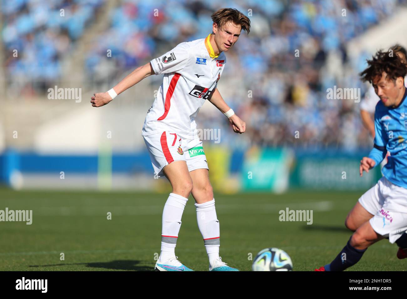 Kanagawa, Japan. 18th Feb, 2023. Kasper Junker (Grampus) Football ...