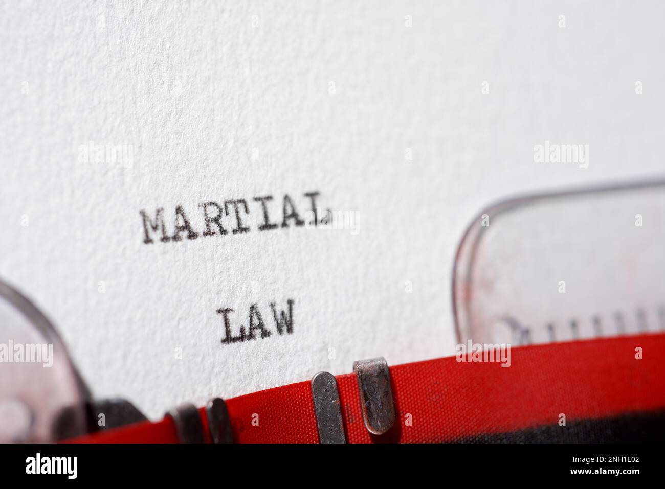 Martial law text written with a typewriter Stock Photo - Alamy