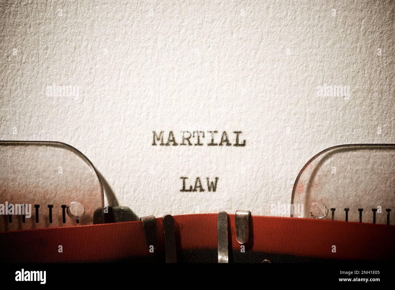 Martial law text written with a typewriter Stock Photo - Alamy