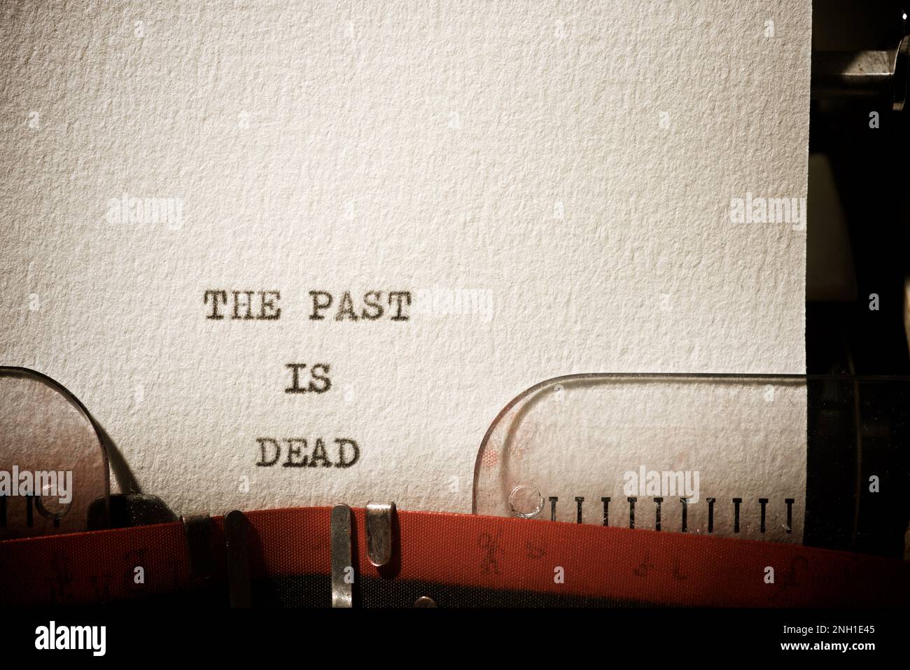 The past is dead text written with a typewriter Stock Photo - Alamy