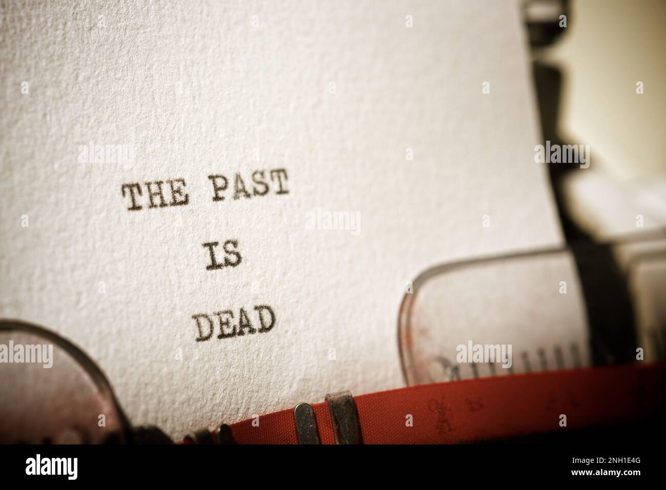The past is dead text written with a typewriter Stock Photo - Alamy