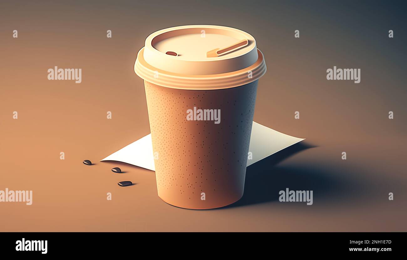 Drops coffee in paper cup hi-res stock photography and images - Alamy