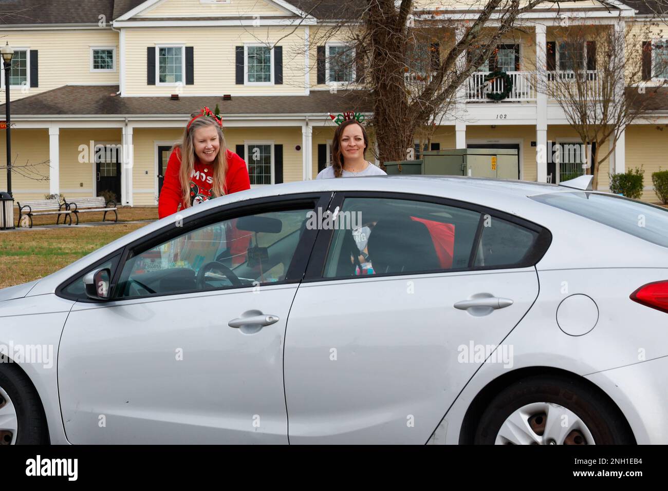 Kathleen Chapman and Marci Weber, both with Atlantic Marine Corps ...