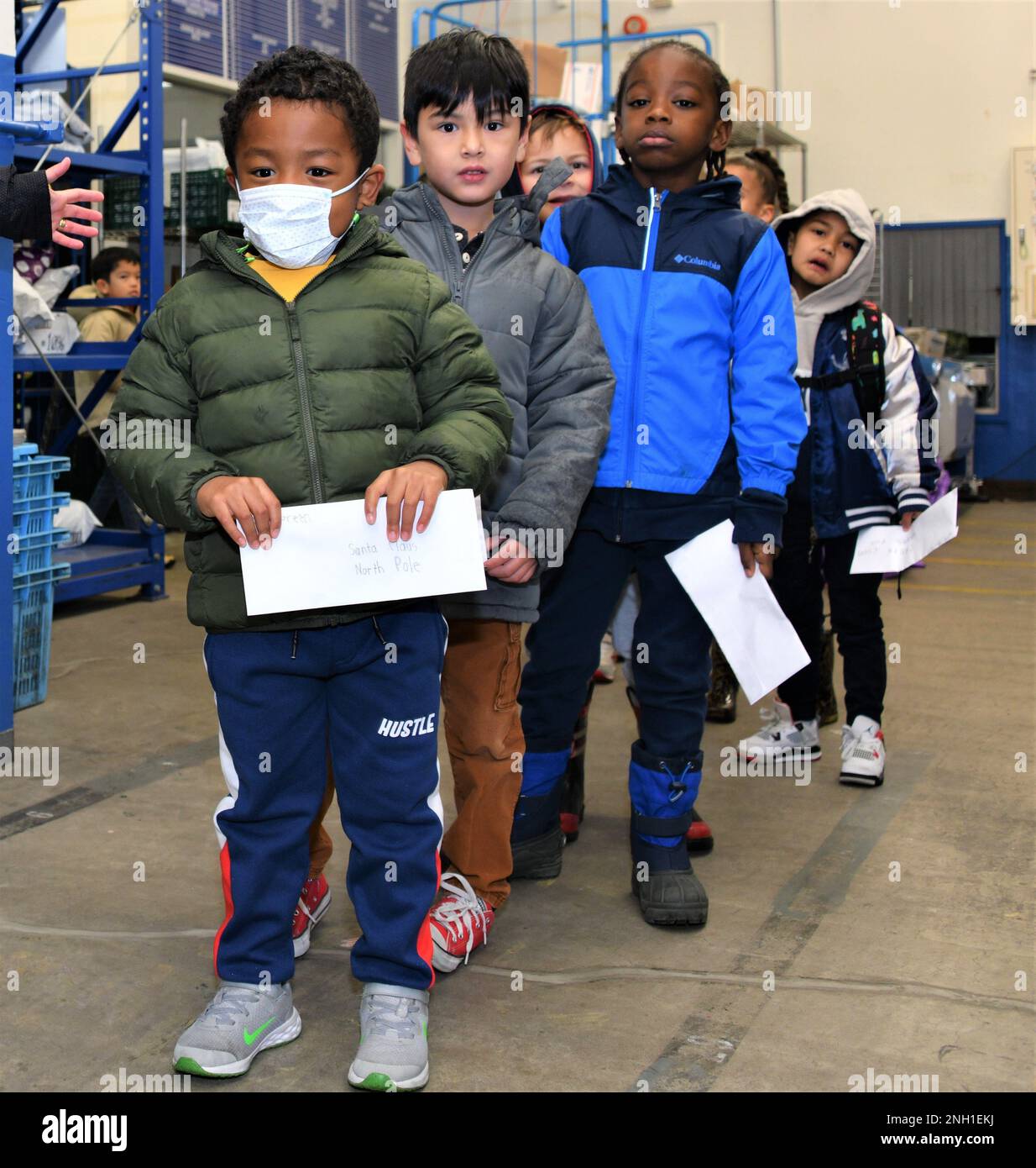 Yokosuka, Japan (Dec. 6 2022) - A group of elementary school students ...
