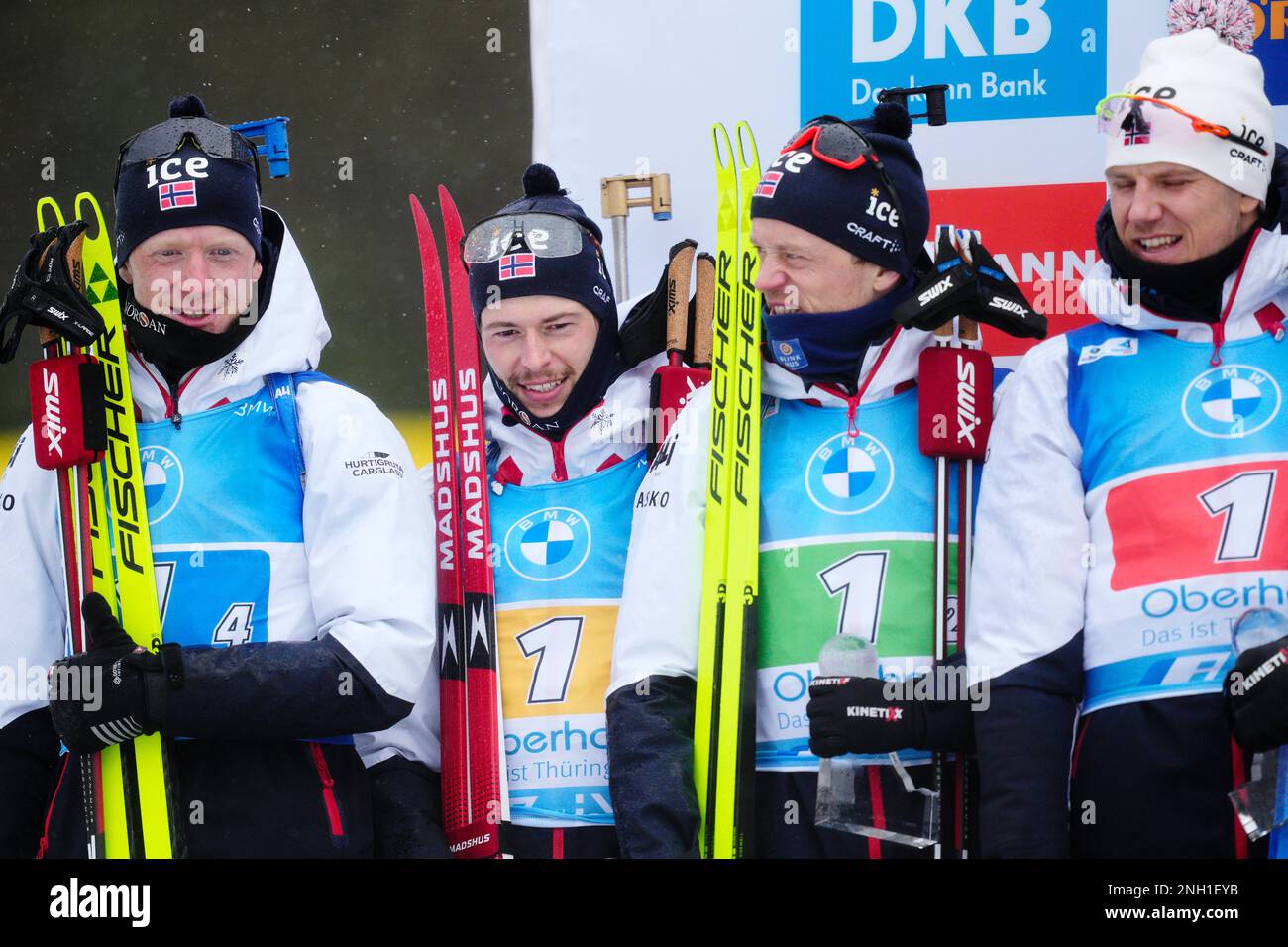 Oberhof, Germany 20230218.Norway's team during the relay in the ...