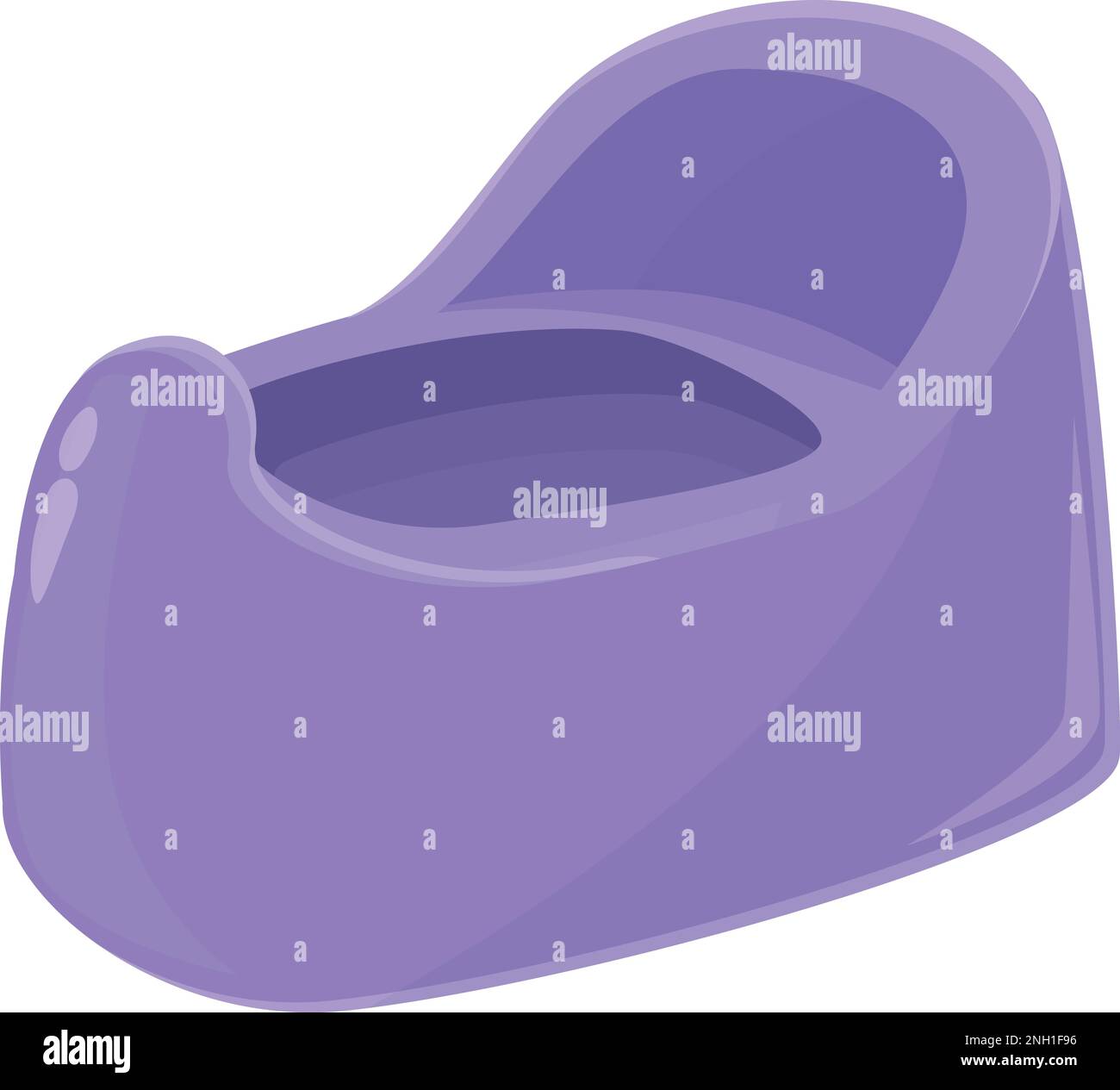 Violet potty icon cartoon vector. Cute bowl. Plastic pot Stock Vector ...