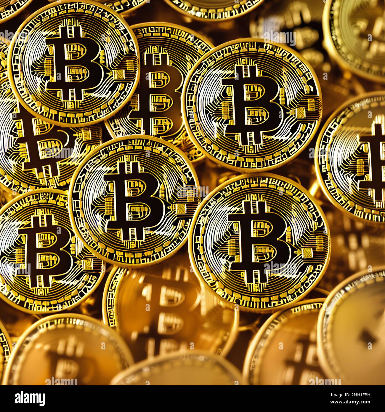 Bitcoin Crypto currency Gold background Stock Photo - Alamy
