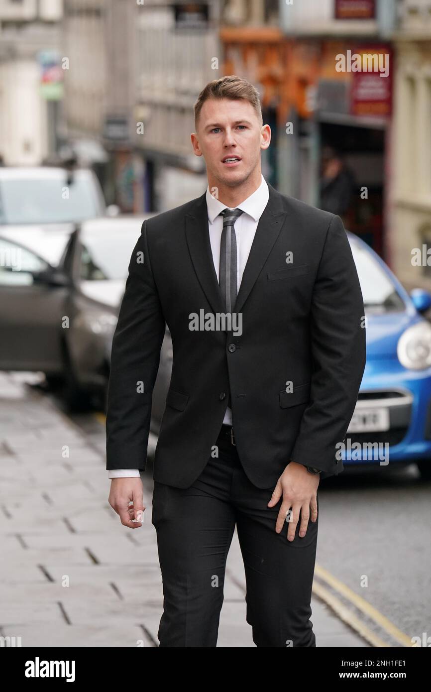 Devon and Cornwall police officer Kane Haywood, 29, arriving at Bristol ...