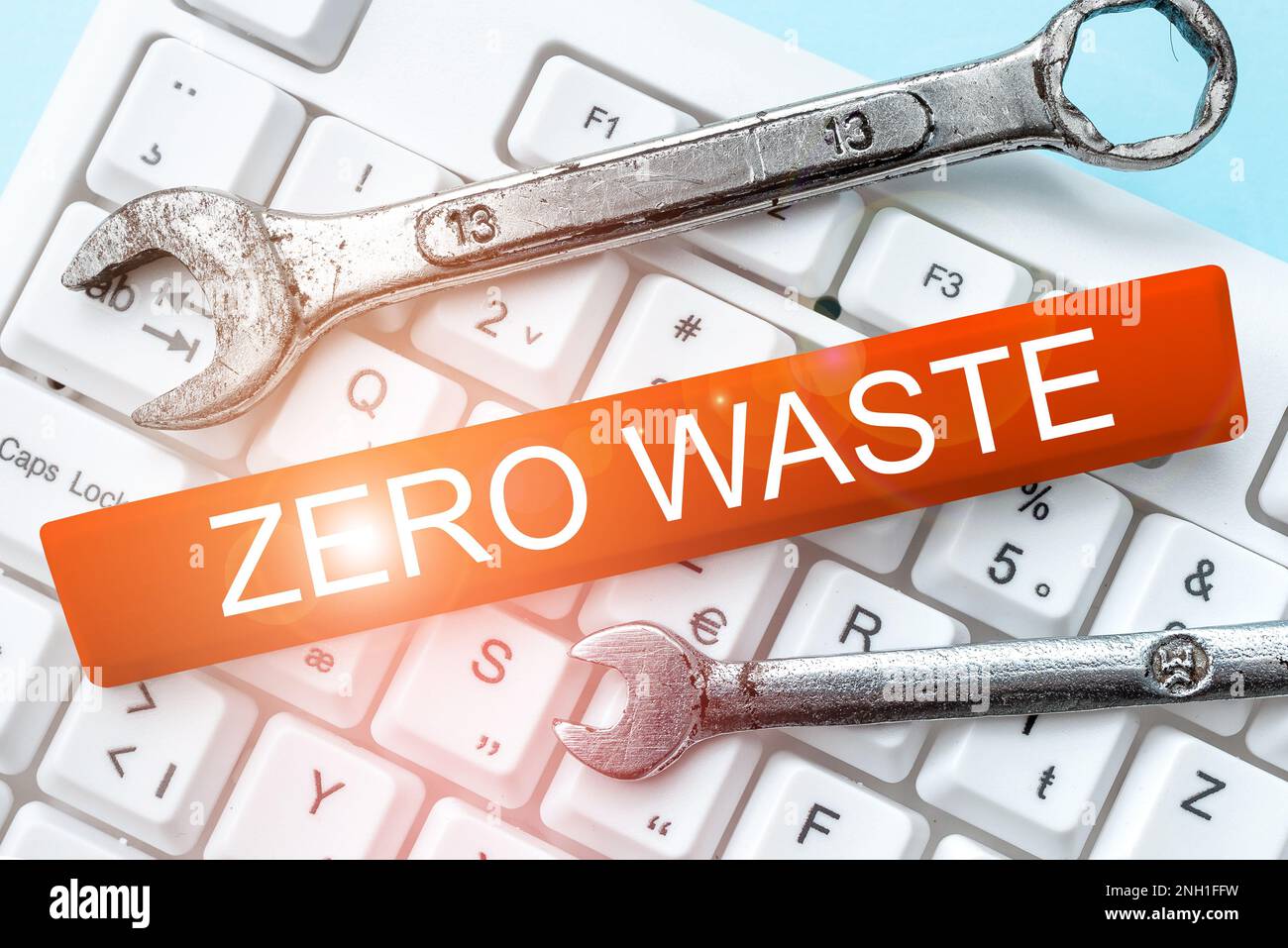 Conceptual display Zero Waste, Business overview industrial ...