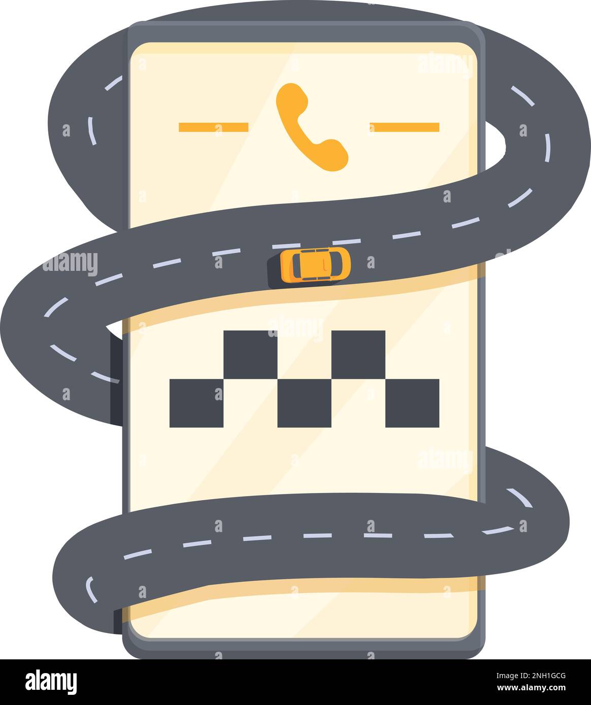 Driver mobile app icon cartoon vector. Taxi cab. Order hand Stock ...