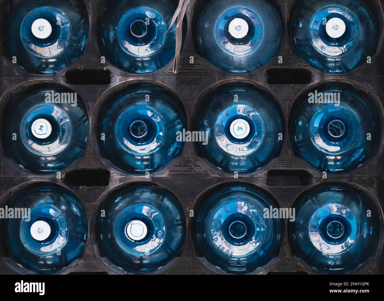 glass bottles closeup water life Stock Photo - Alamy