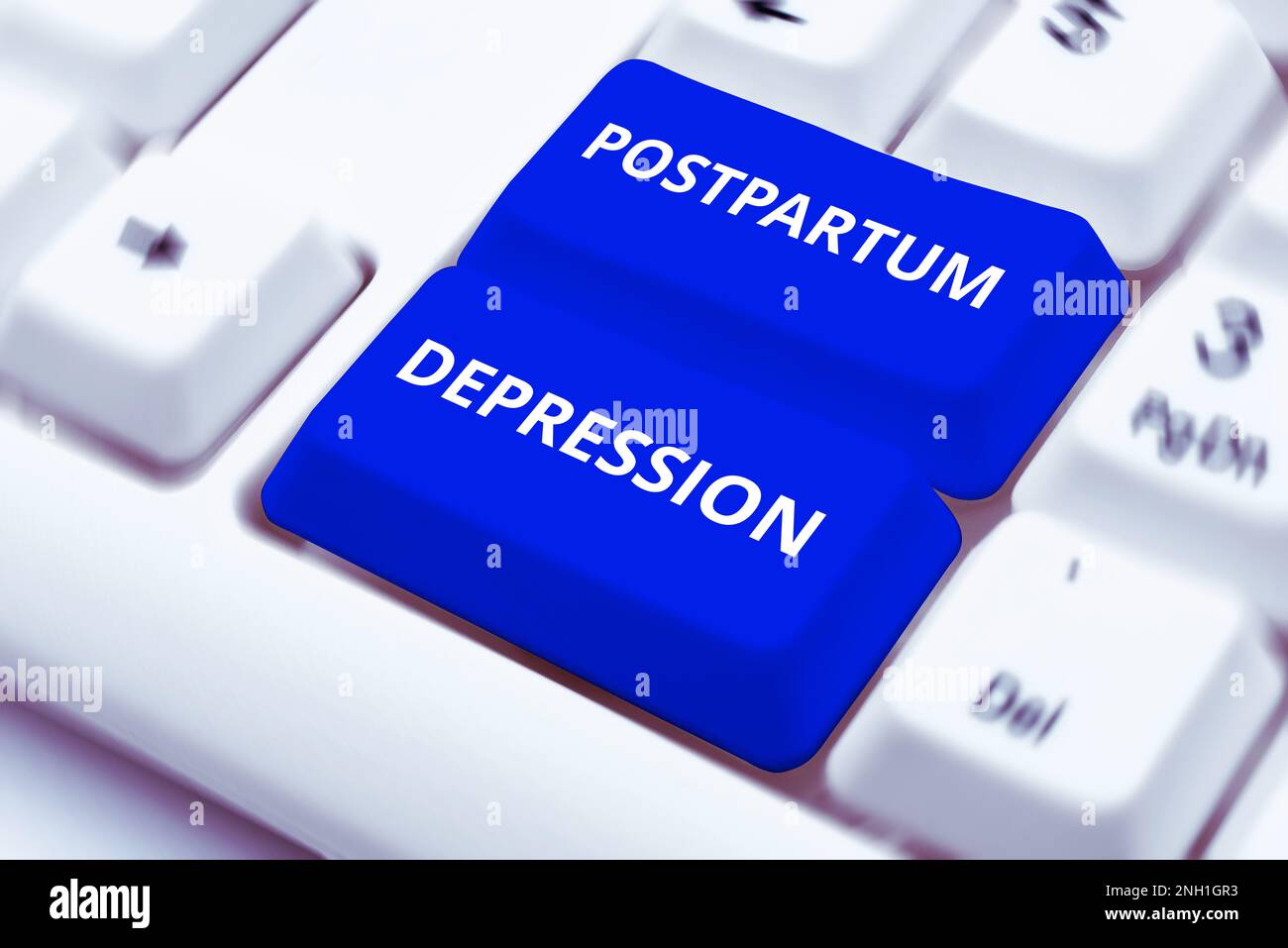 Sign displaying Postpartum Depression, Concept meaning a mood disorder ...
