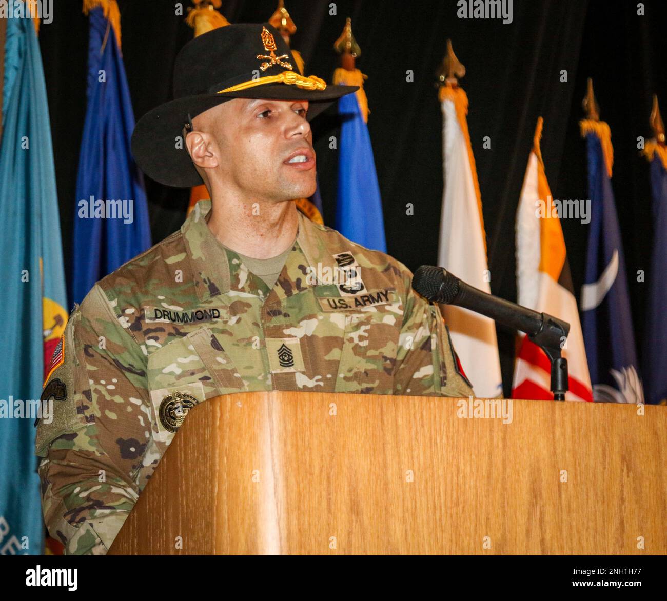 Command Sgt. Major Monty Drummond, battalion Sergeant Major of 4th ...