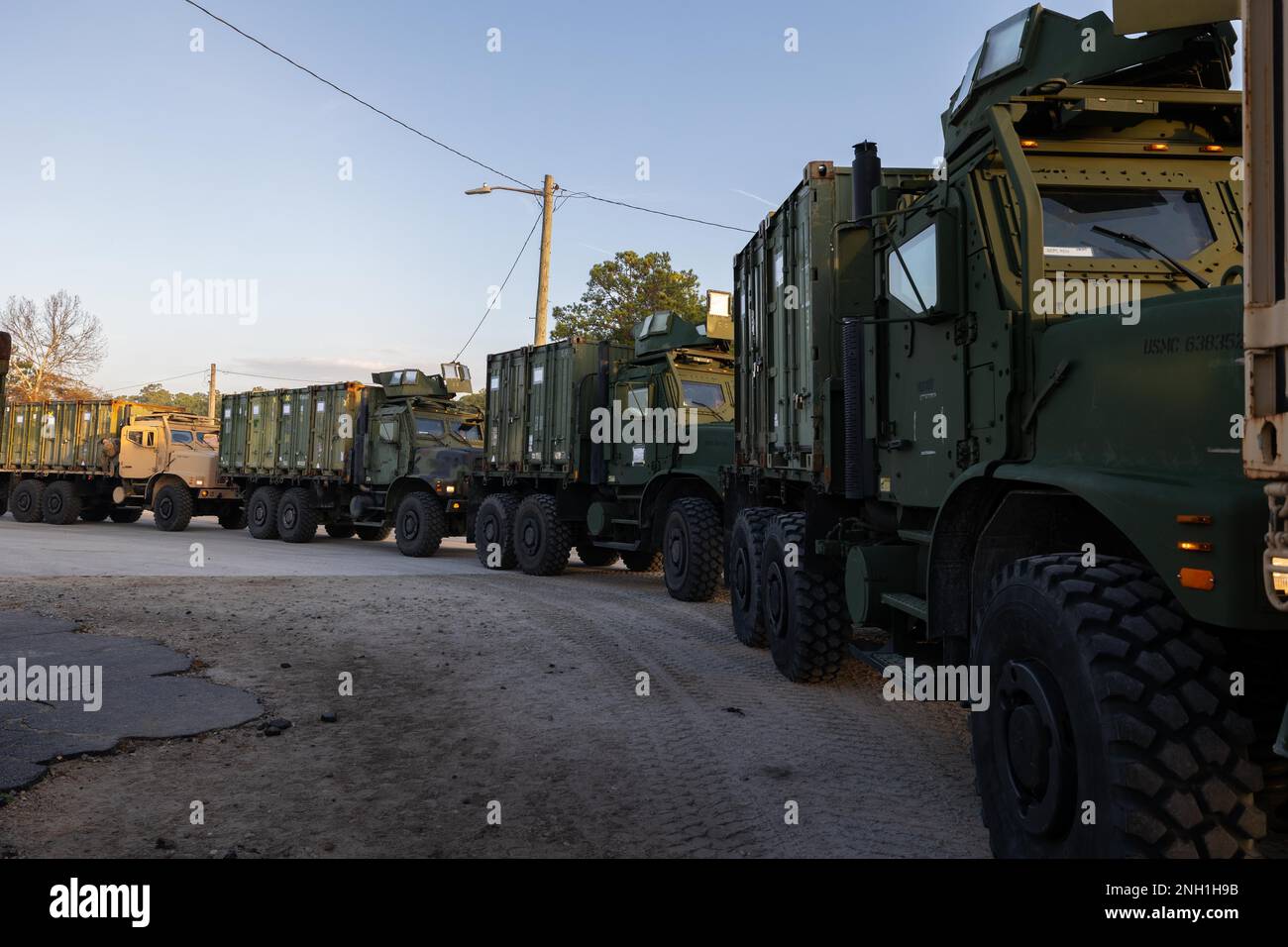 U.S. Marine Corps Medium Tactical Vehicle Replacement vehicles assigned ...