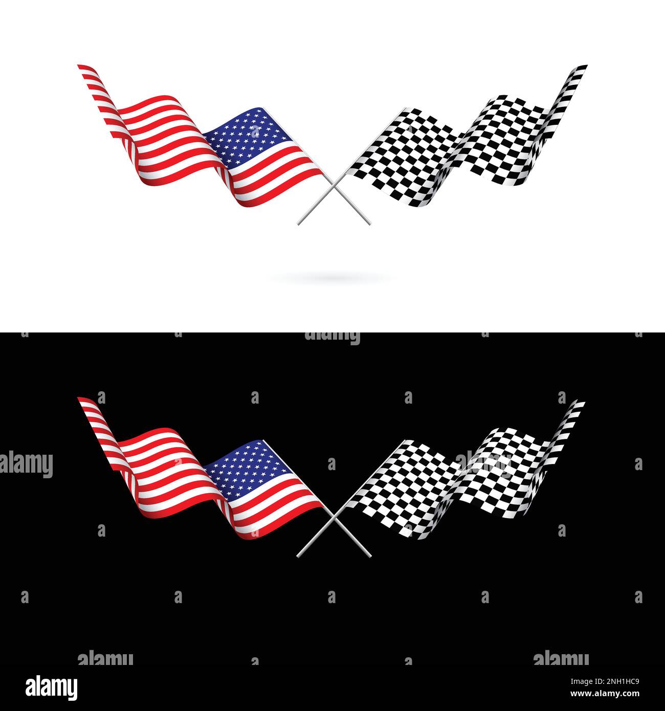 USA and race checkered flags set Stock Vector Image & Art - Alamy