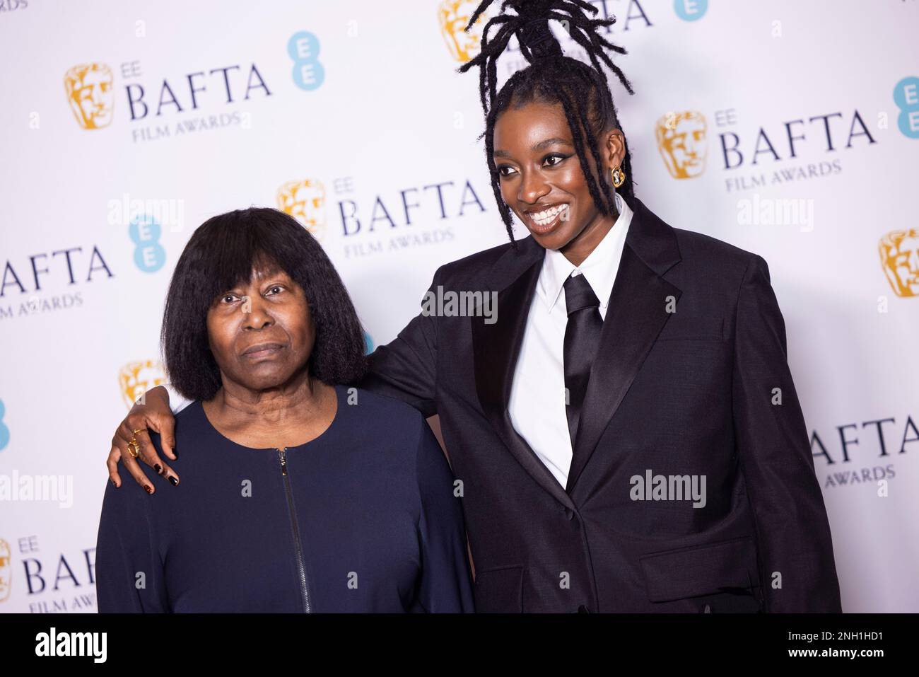 Joan Armatrading, left, and Little Simz pose for photographers at the ...