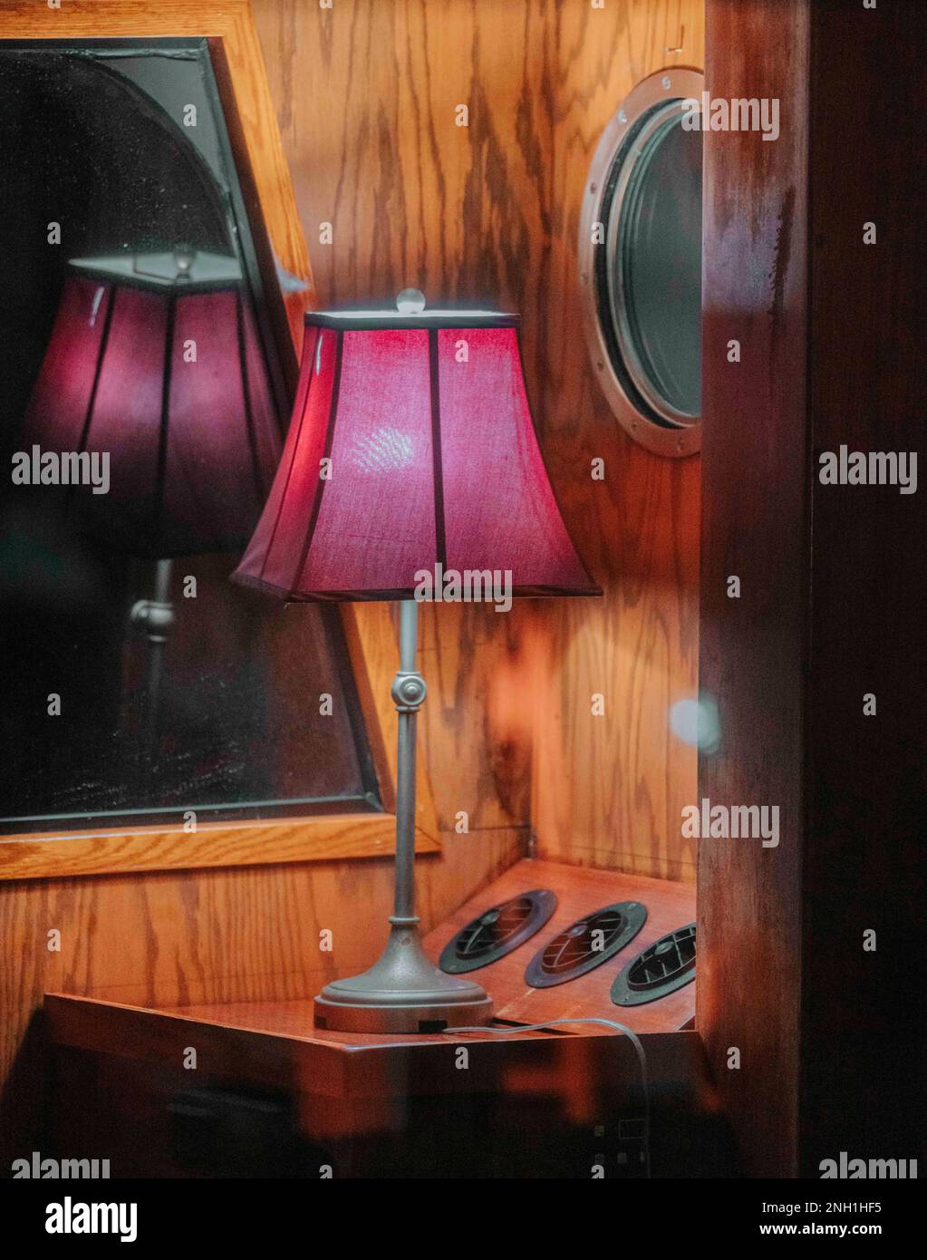 lamp inside a yacht boat light night travel luxury Stock Photo - Alamy