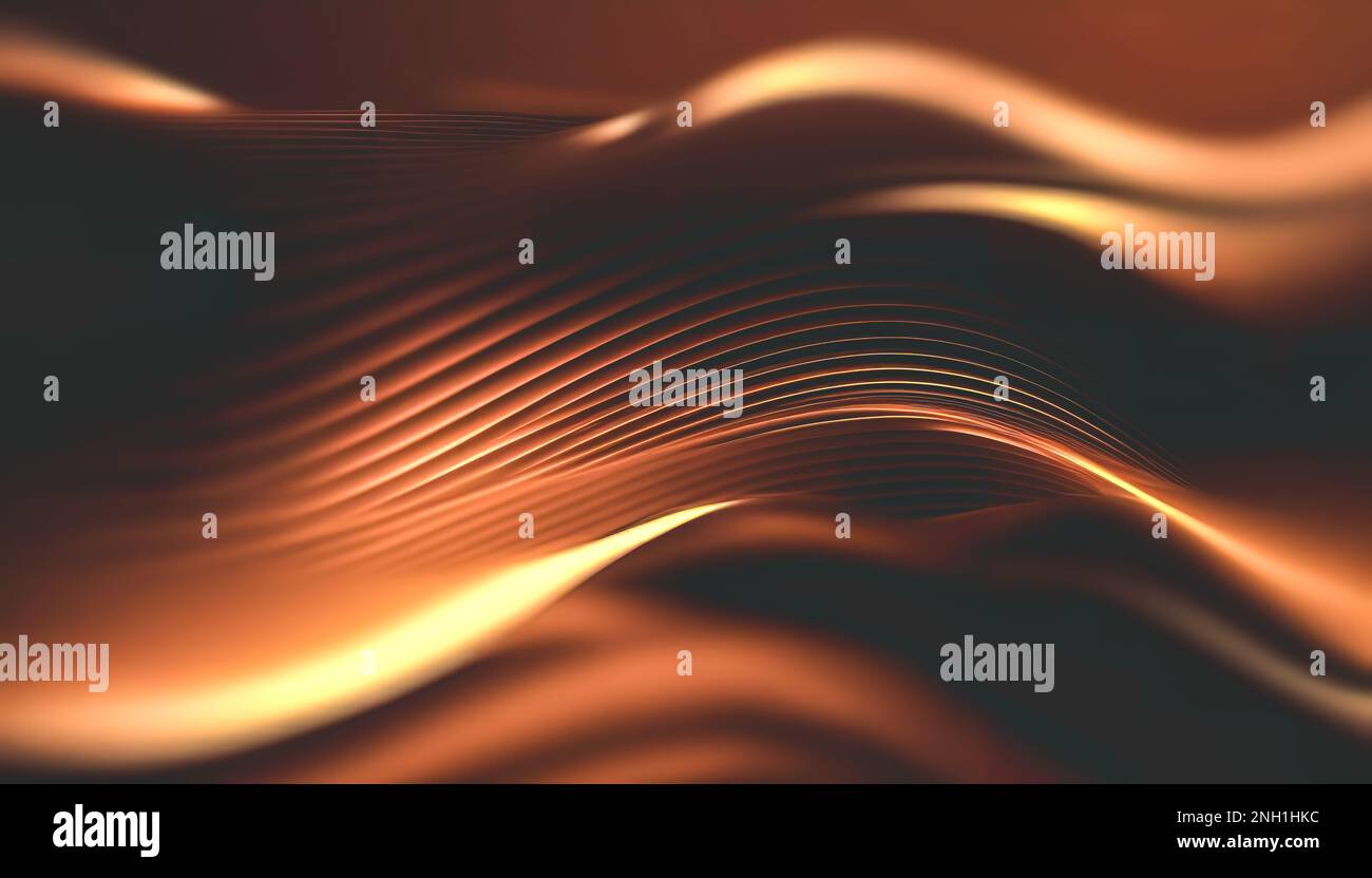 Abstract glowing brown background with soft lines, generative Al Stock ...