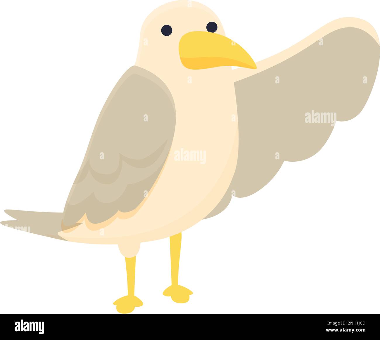 Water sea bird icon cartoon vector. Sea gull. Beach bird Stock Vector ...