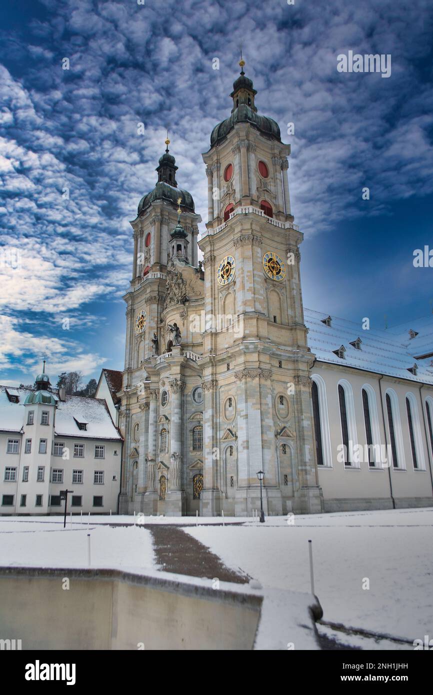 The Cathedral of Saint Gall Abbey in St. Gallen. UNESCO world heritage ...