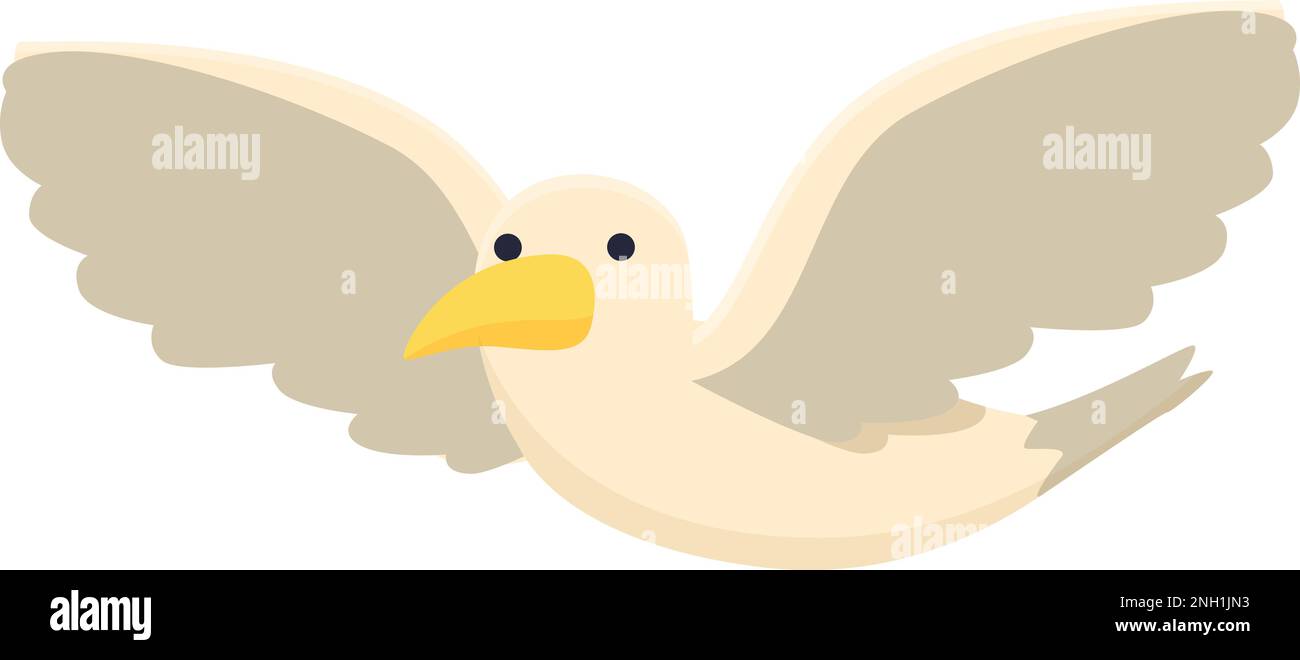 Sea bird fly icon cartoon vector. Port flight. Marine falcon Stock ...