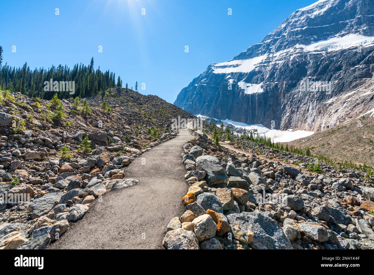 Canadian Rockies nature trails scenery. Jasper National Park beautiful ...