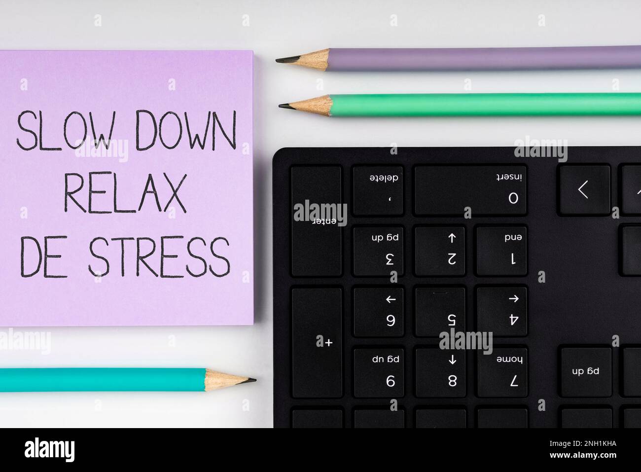 Text caption presenting Slow Down Relax De Stress. Internet Concept ...